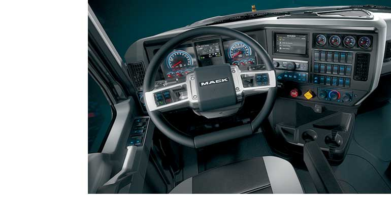 Mack Granite shows off driver-focused interior at World of Concrete ...